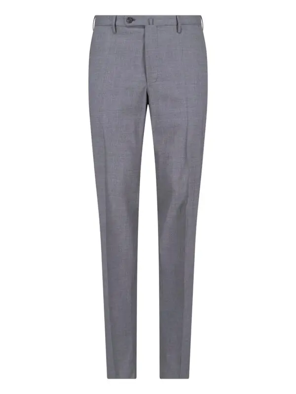 Incotex 100% Virgin Wool Tailored Trousers - Grey