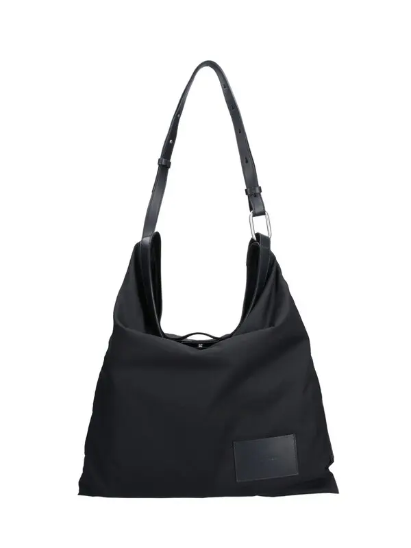 JIL SANDER Shoulder Bag With Leather Trim - Black