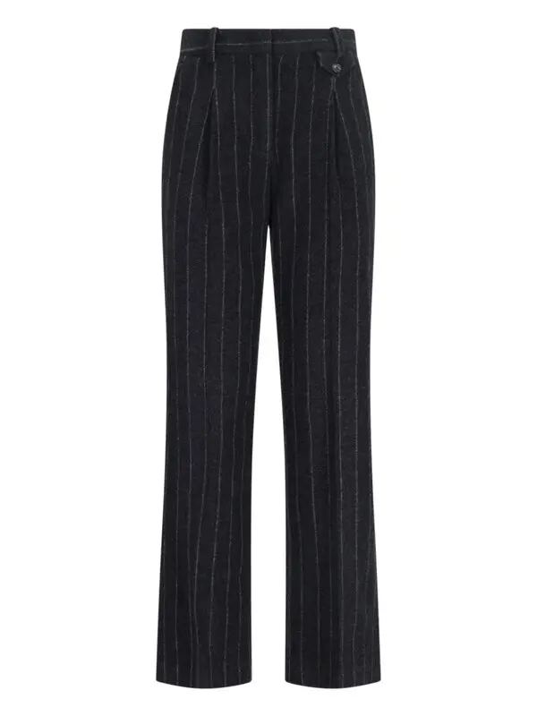 THE GARMENT Tailored High-waist Wide-leg Pinstripe Pants