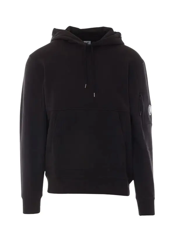 C.P. COMPANY 100% Cotton Hoodie With Embroidered Logo
