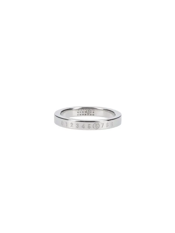 MAISON MARGIELA Logo Emblem Ring - Silver