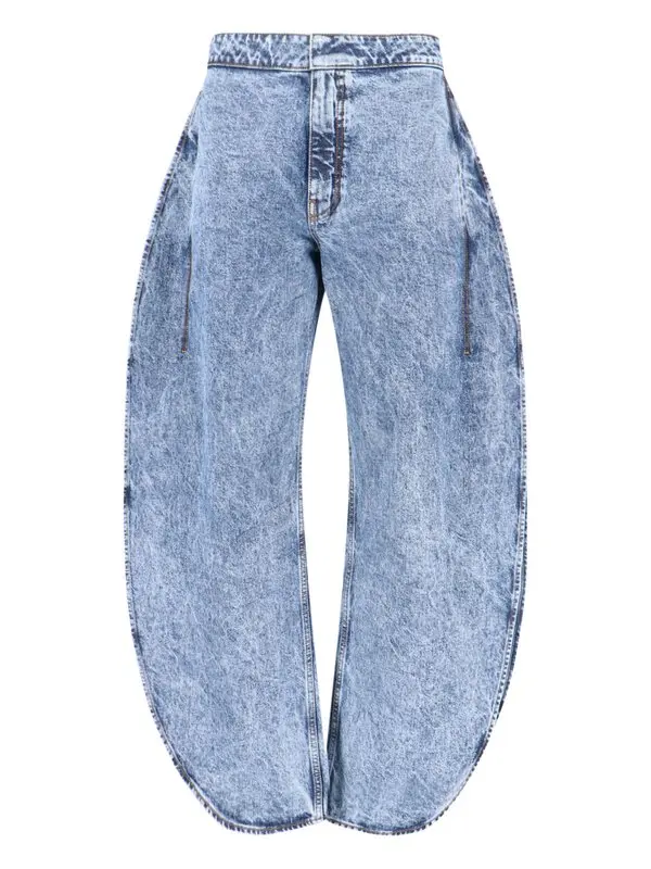 Alaïa High-waisted Mini Leg Jeans With Slit