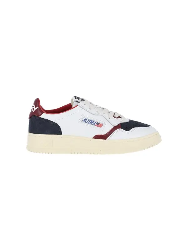 AUTRY Leather Lace-up Sneakers With Towel-blend Lining - Multicolor