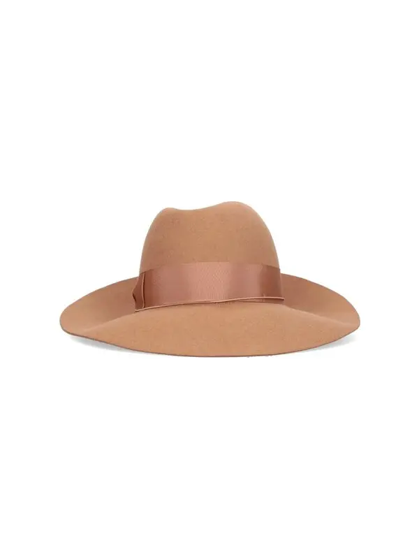Borsalino 100% Fur Felt Fedora Hat - Brown