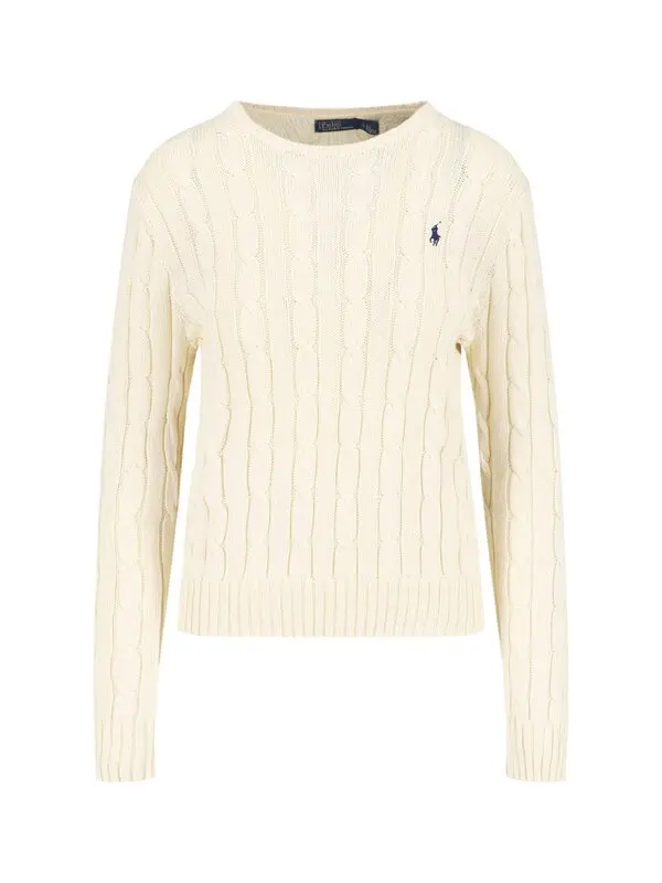 Polo Ralph Lauren 100% Cotton Cable Knit Crewneck Sweater
