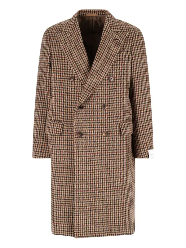 Caruso Double-breasted Blazer - Beige