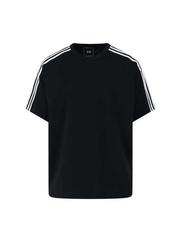 Y3 Striped-trim Short-sleeve T-shirt