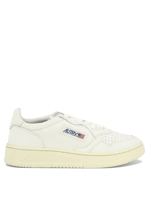 AUTRY Medalist Low Suede And Leather Sneakers - White