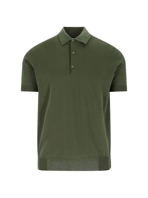 K-WAY Short Sleeve Knit Polo Shirt - Green