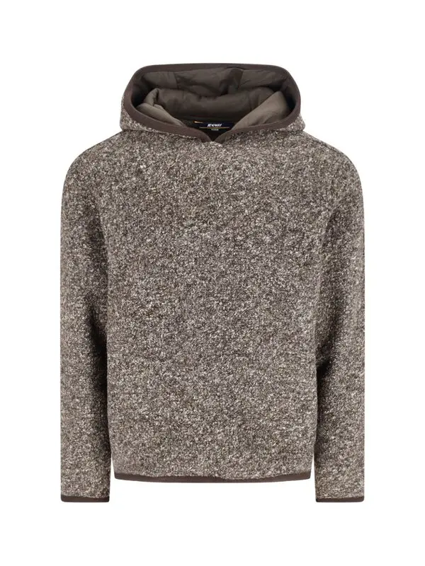 K-WAY Wool-blend Hoodie - Brown