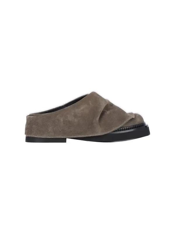Attico Suede Mules - Beige