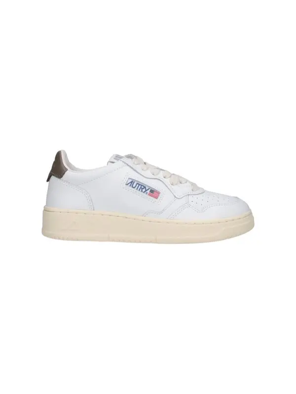 AUTRY Leather Lace-up Sneakers - White