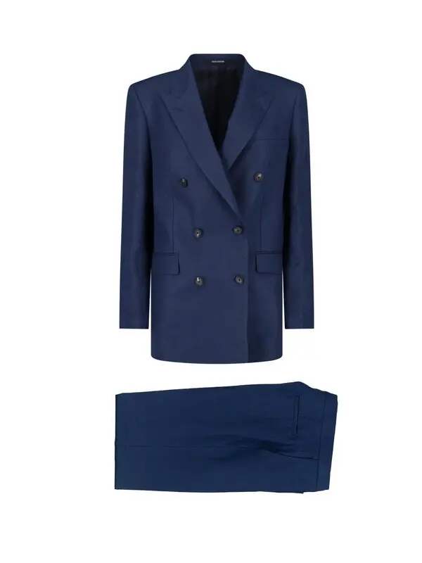 Tagliatore 100% Linen Tailored Double-breasted Suit