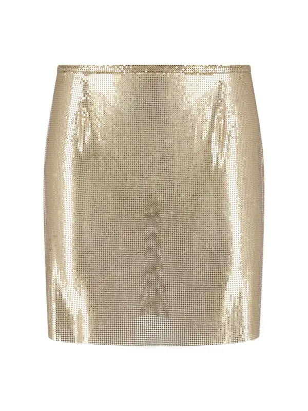 Rabanne Aluminium Blend Skirt - Gold