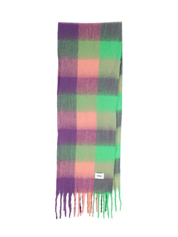 BONSAI Plaid Fringe Scarf - Multicolour