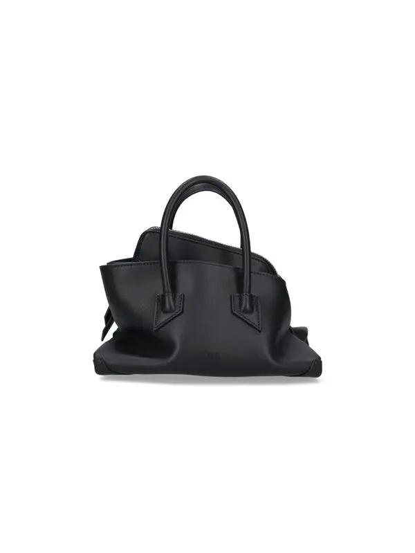 Attico Structured Top Handle Bag - Black