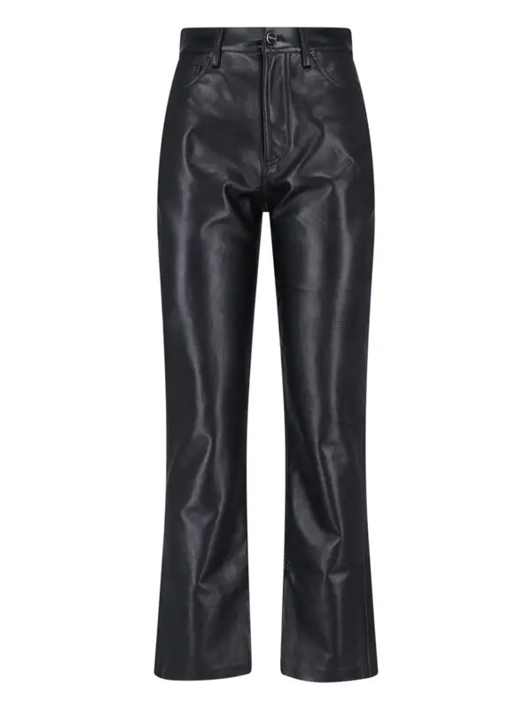 ANINE BING High-rise Straight-leg Leather Pants