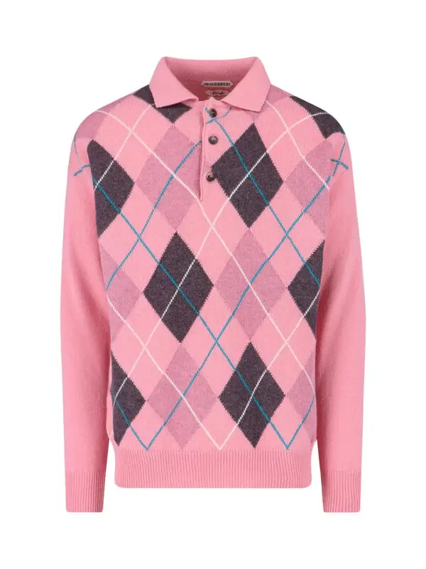 JW Anderson Argyle Polo Sweater