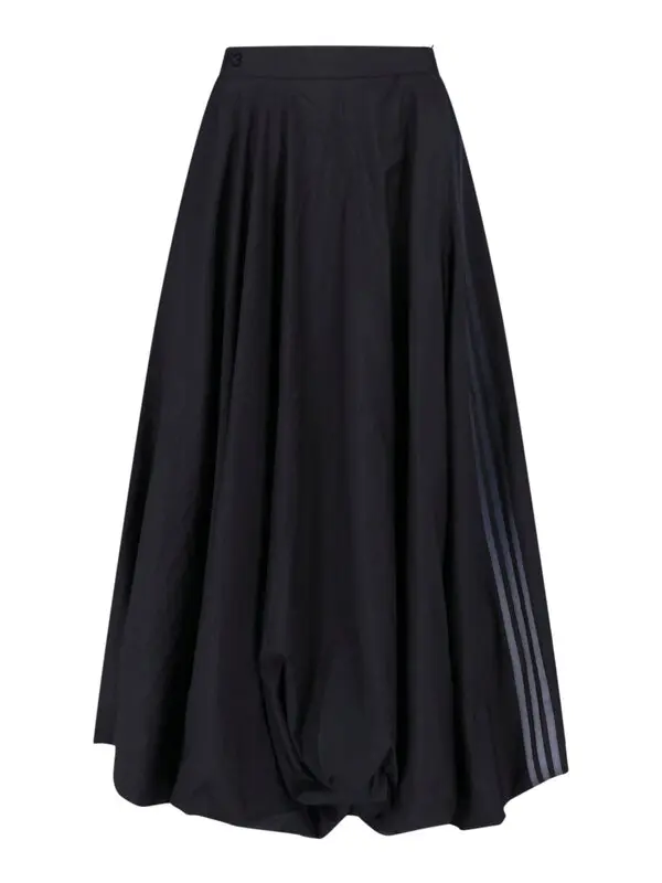 Y3 Technical Polyamide Skirt With Signature Stripes