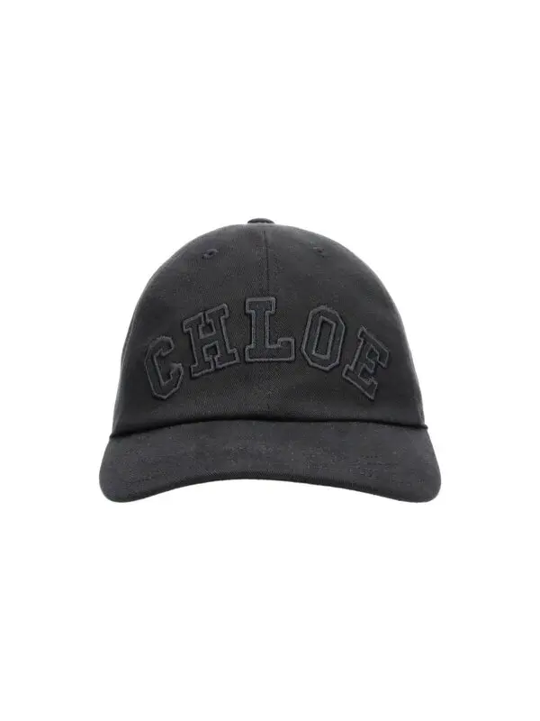 Chloé Embroidered Cotton Baseball Cap - Black