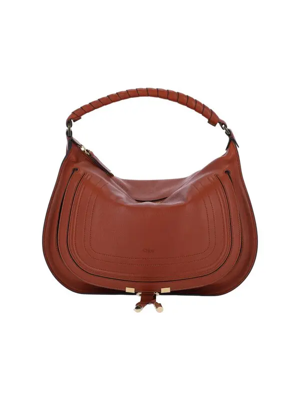 Chloé Mini Calf Leather Tote Bag With Top Handle - Brown