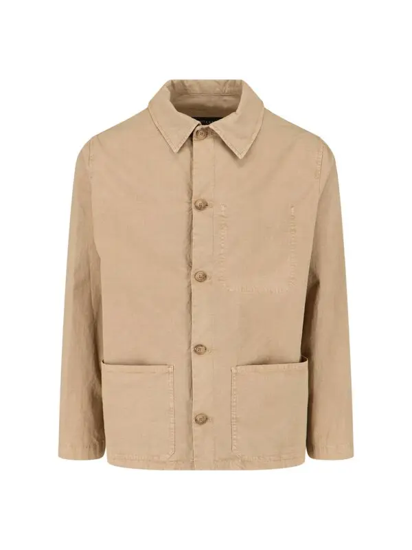 WHITE SAND Light & Natural Cotton-stretch Jacket