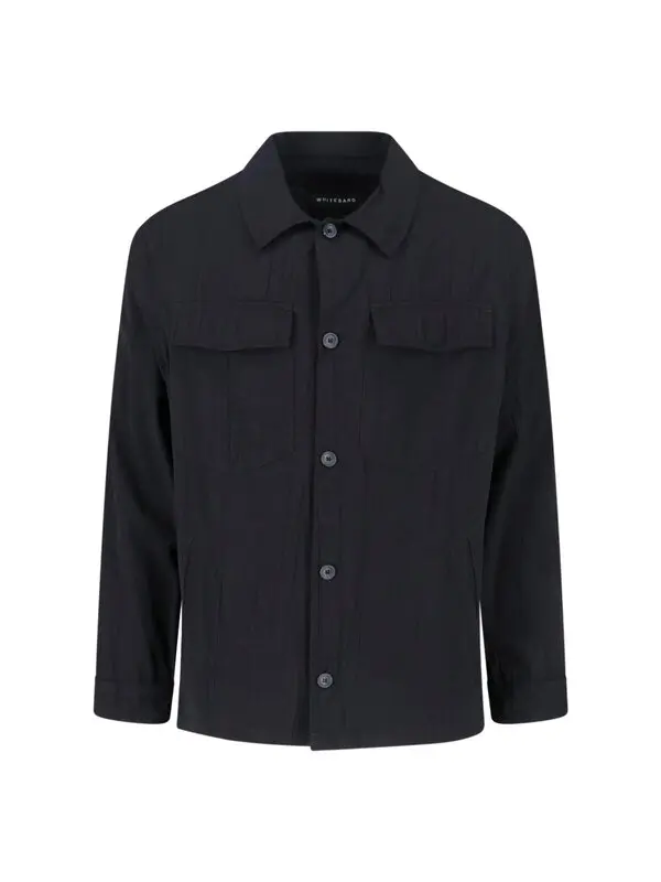 WHITE SAND Viscose-blend Knit Shirt For