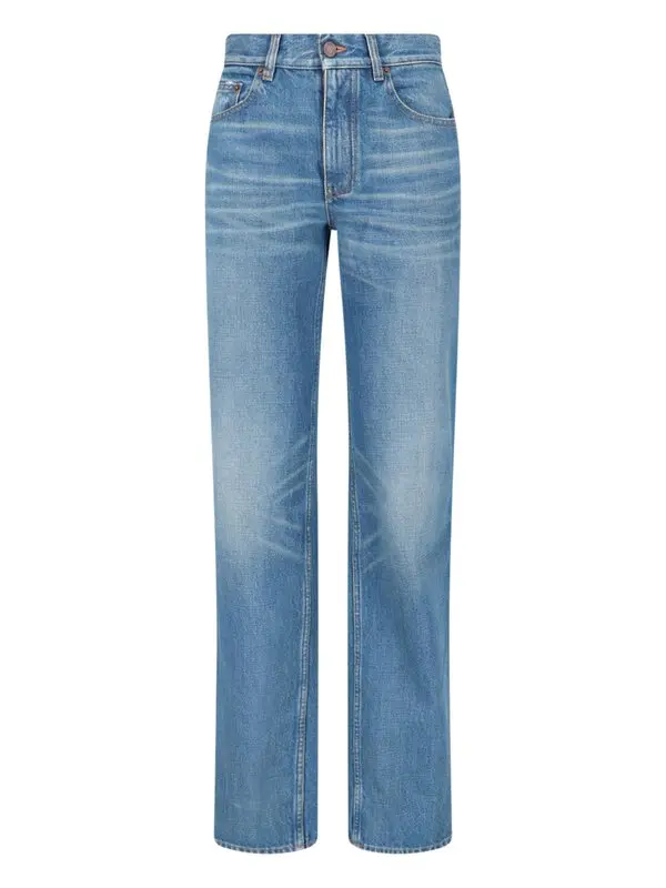 Chloé Denim Jeans With Calf Leather Patch