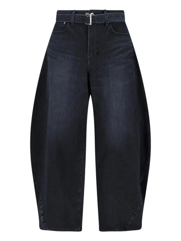 Sacai Wide-leg Belted Jeans