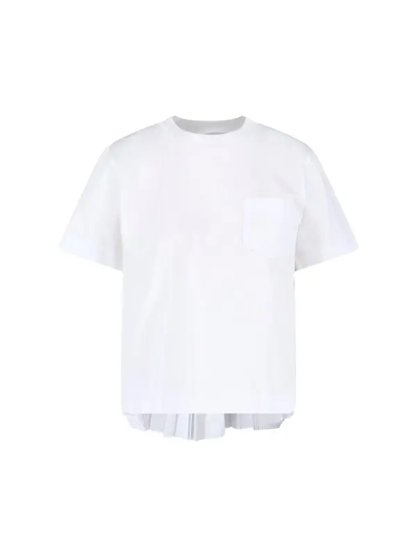 Sacai Pleated Hem Pocket T-shirt