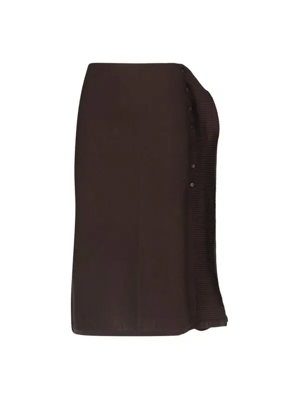 Paloma Wool Asymmetrical Button-detail Mini Skirt