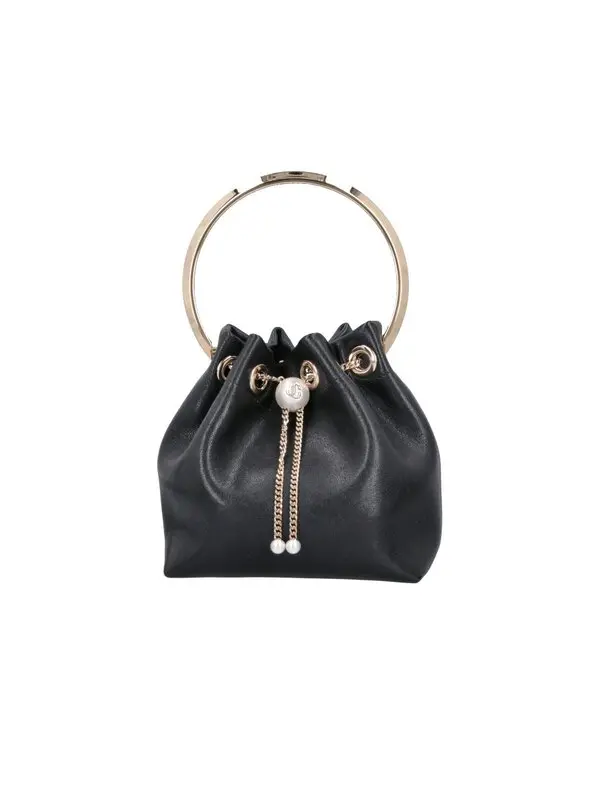 JIMMY CHOO Bon Bon Bag In Sheep Leather With Brass Hardware - Black