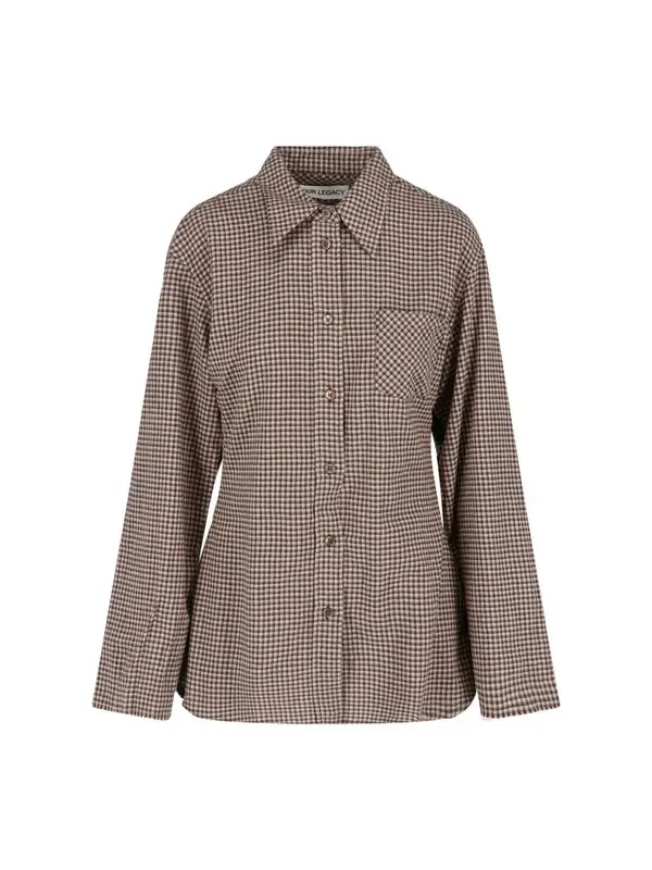 Our Legacy Checked Flannel Button-up Shirt - Brown
