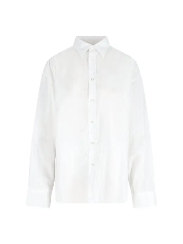 FINAMORE 1925 100% Cotton Poplin Shirt - White