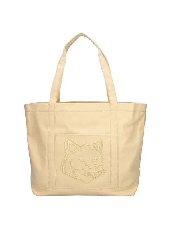 Maison Kitsuné Cotton Mini Bag With Fox Motif - Yellow