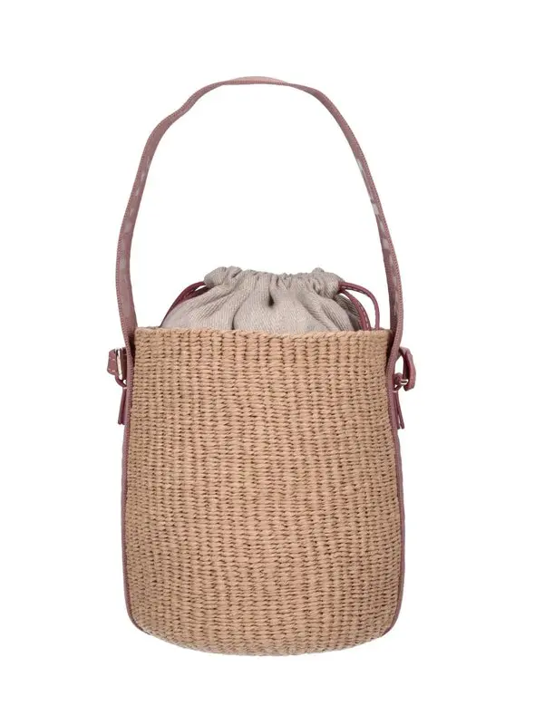 Chloé Paper And Calf Leather Bucket Bag - Beige