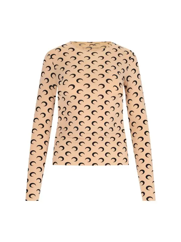 MARINE SERRE Sculpted Ruched Stretch Top