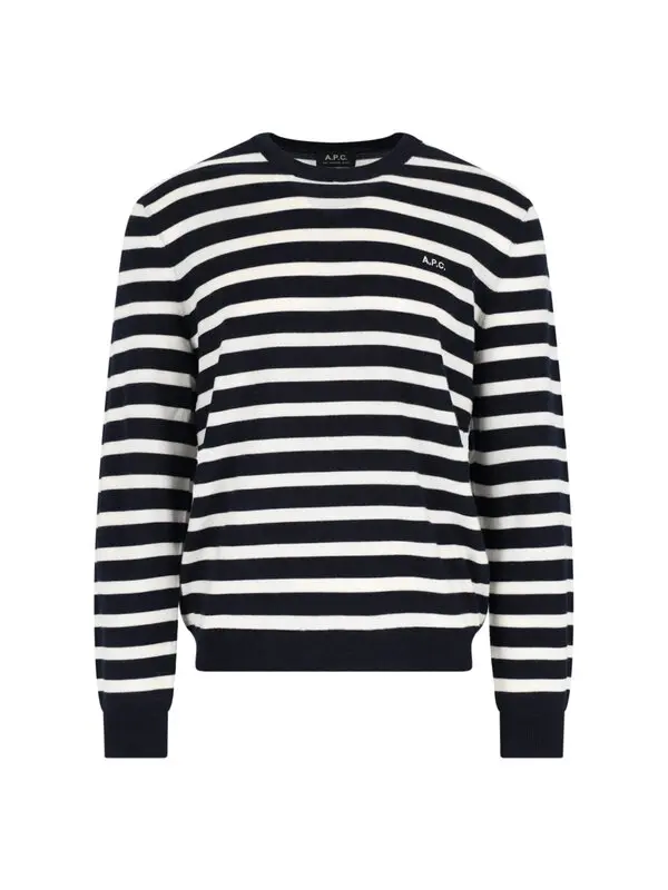 A.p.c. Striped Crewneck Sweater