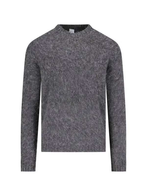 Aspesi 100% Wool Crew Neck Sweatshirt - Grey