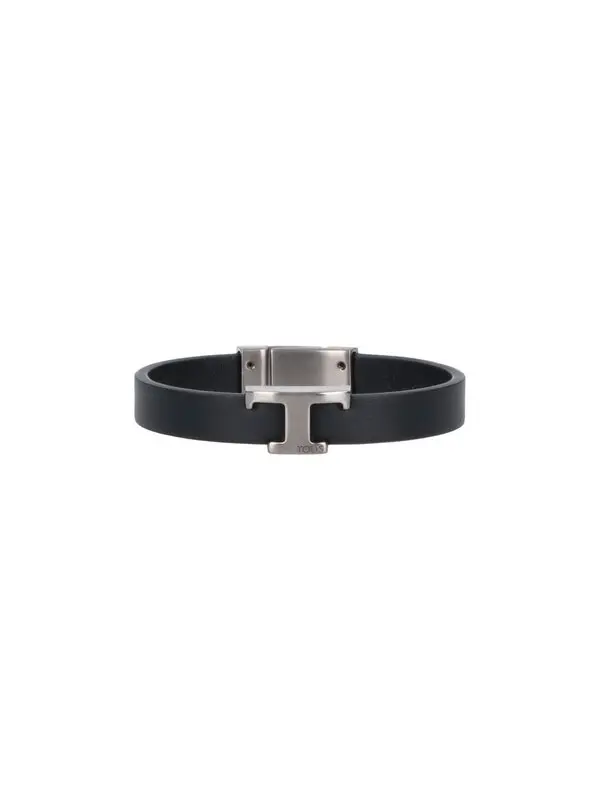 TOD`S Tod's Calf Leather Accessory With T Logo Clasp