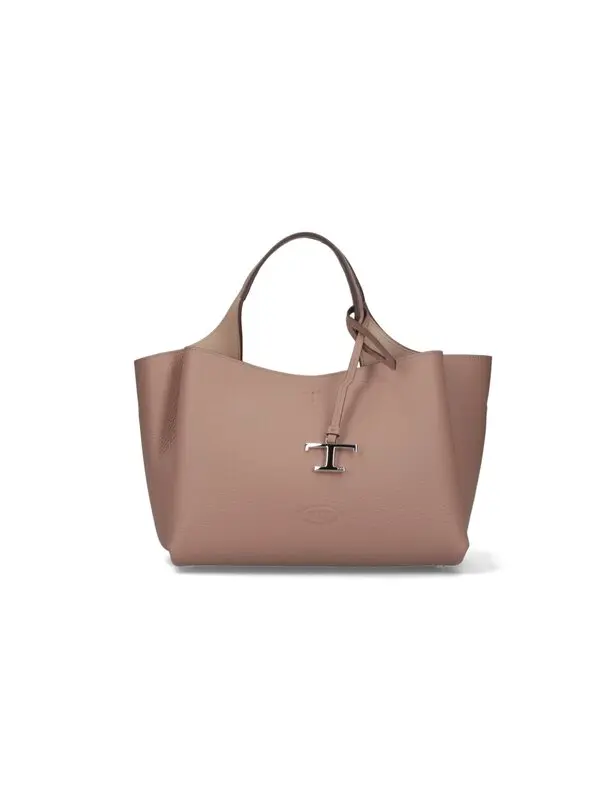 TOD`S Tod's Calf Leather Shoulder Bag - Beige