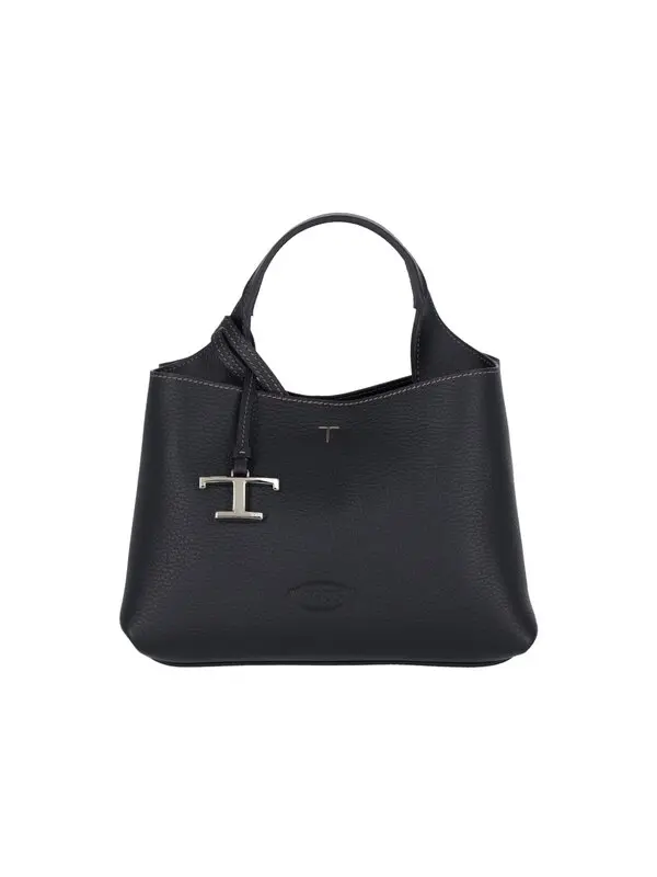 TOD`S Calf Leather Shoulder Bag For - Black