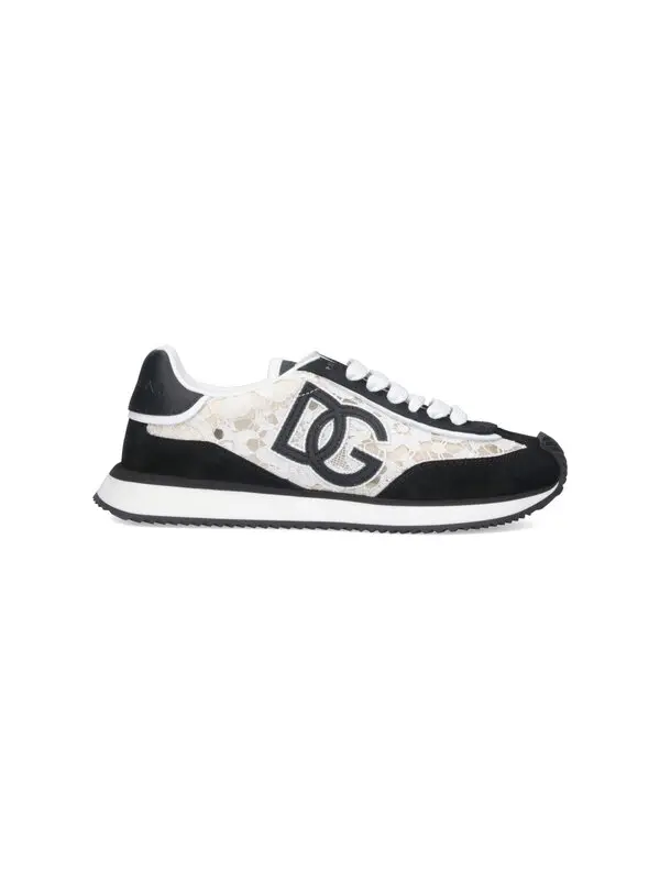 Dolce & Gabbana Lace-overlay Low-top Sneakers