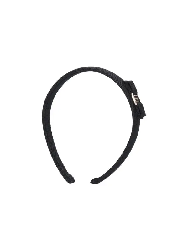 FERRAGAMO Bow Detail Headband - Black