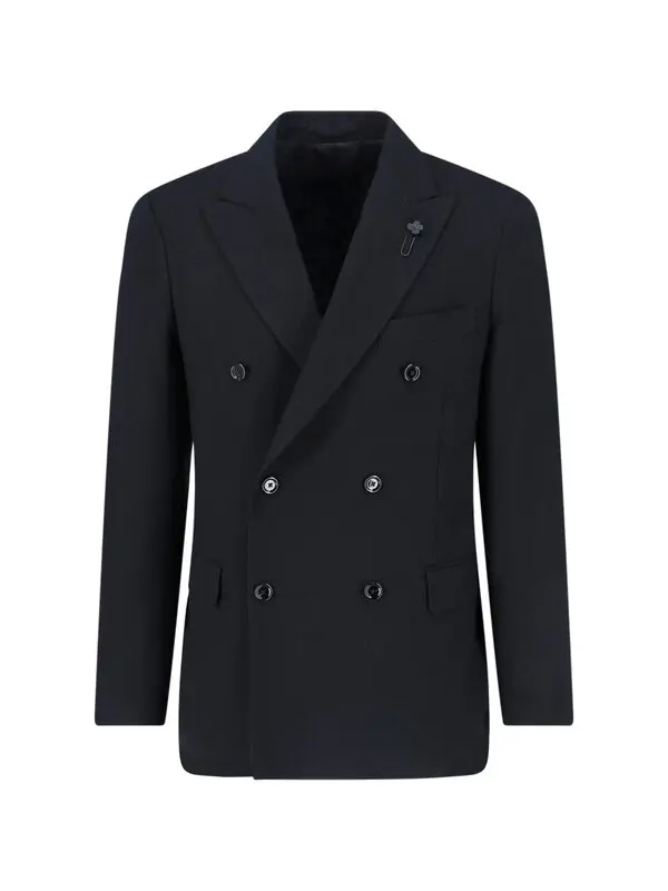 LARDINI Tailored Double-breasted Blazer