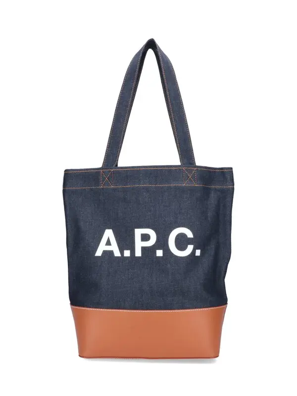 A.p.c. Mini Cotton-blend Bag With Contrast Hardware