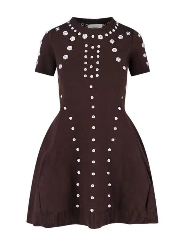 Coperni Embellished Knit Mini Dress