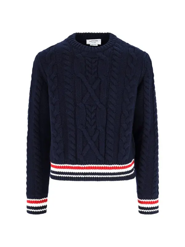 Thom Browne Virgin Wool Sweater With Stretch Blend