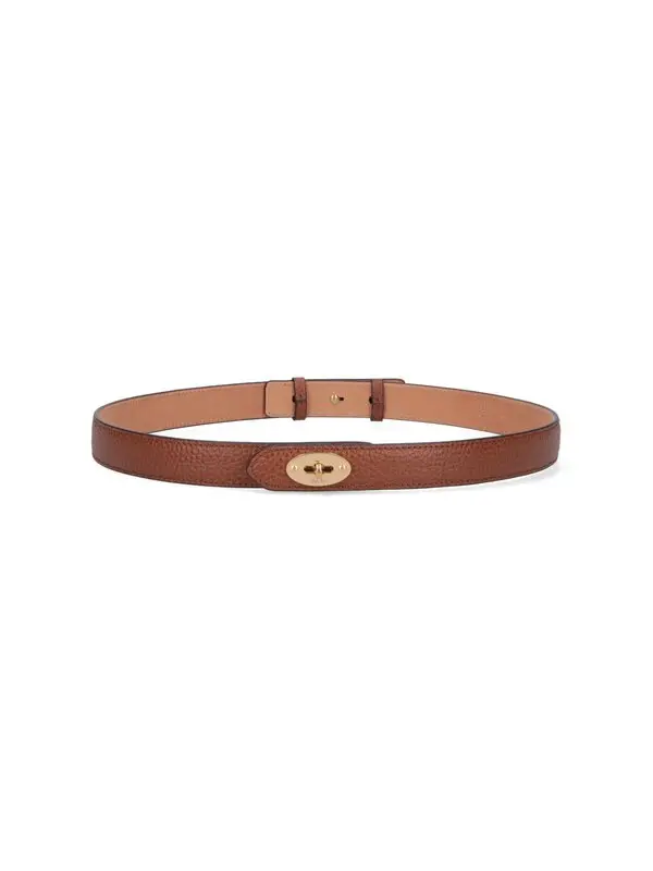 Mulberry Leather Belt With Turn-lock Buckle - Brown