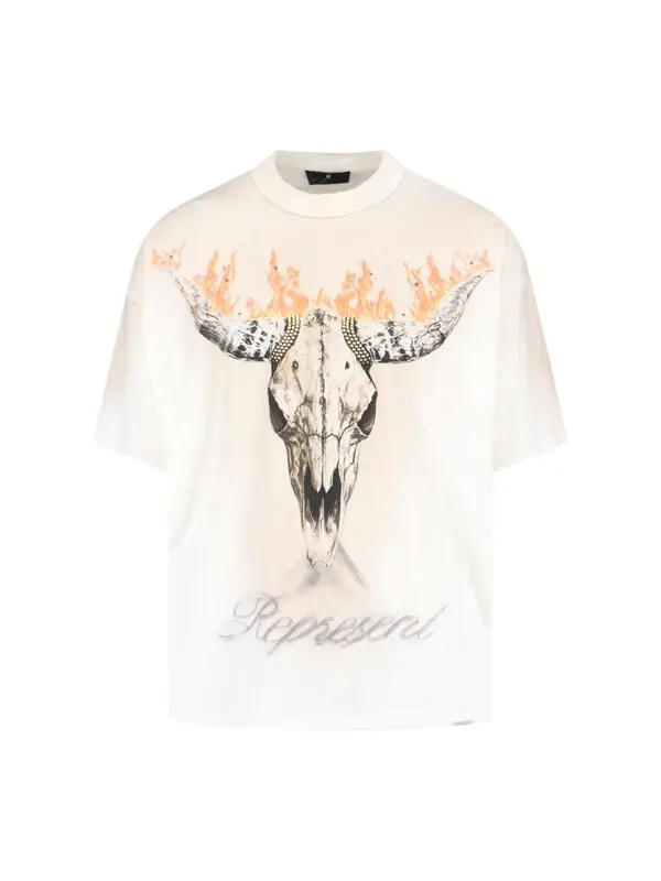 REPRESENT Cotton-hemp Crewneck T-shirt